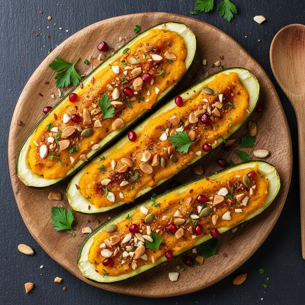 Savory Pumpkin and Almond-Stuffed Zucchini Boats · All Special Recipes