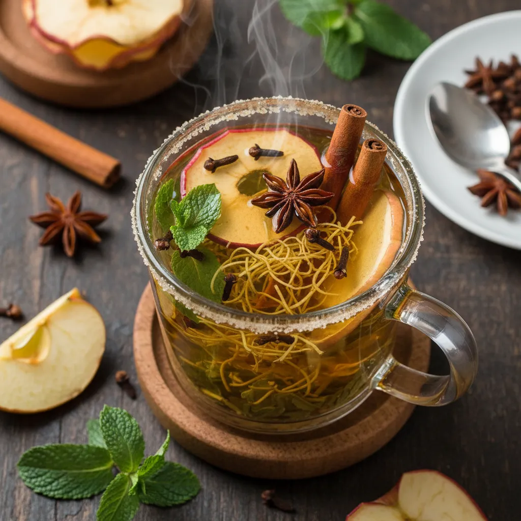 Spiced Apple Green Tea Infusion with Ginger Hints · All Special Recipes